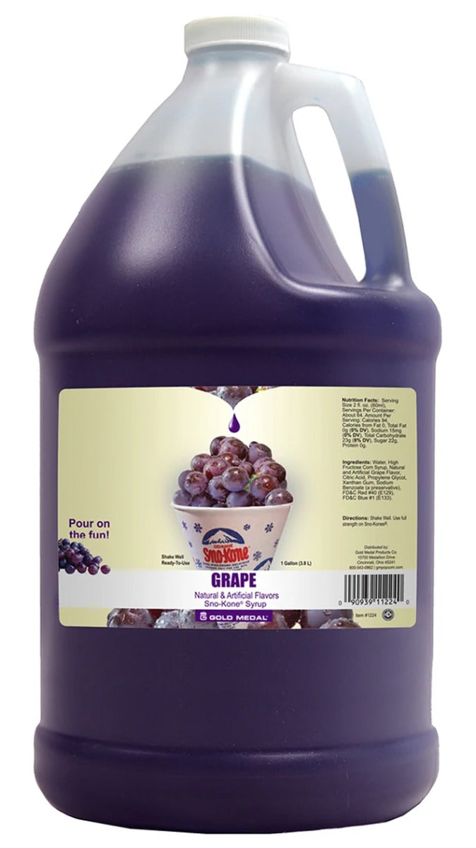 Gold Medal 1224 Sno-Treat Flavors Sno-Kone Syrup 1 gal. - Grape – Jean ...