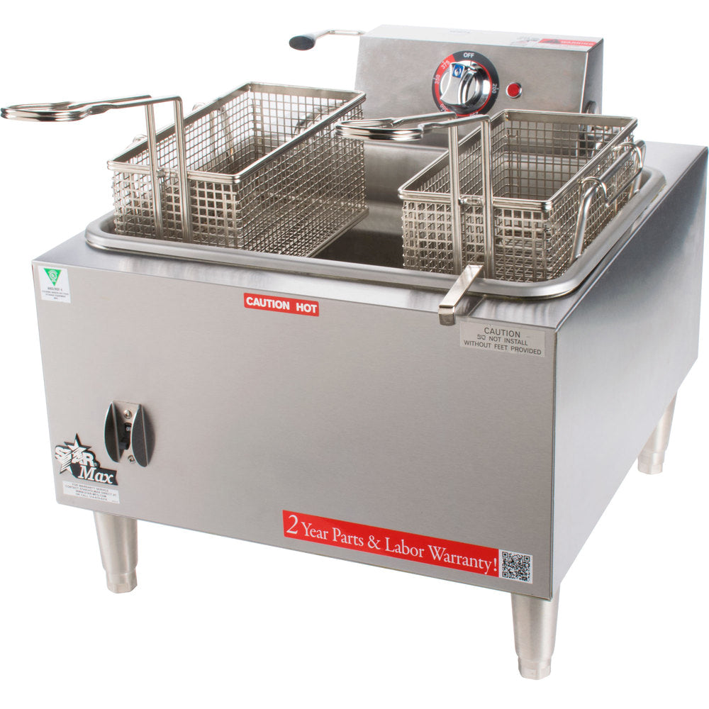 Star 301HLF Star-Max Countertop Twin Basket Electric Fryer 15 lb ...