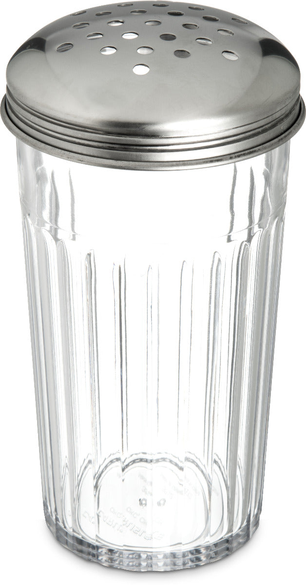 Carlisle 331907 Plastic Cheese Shaker with SS Top 12 oz. - Clear – Jean ...
