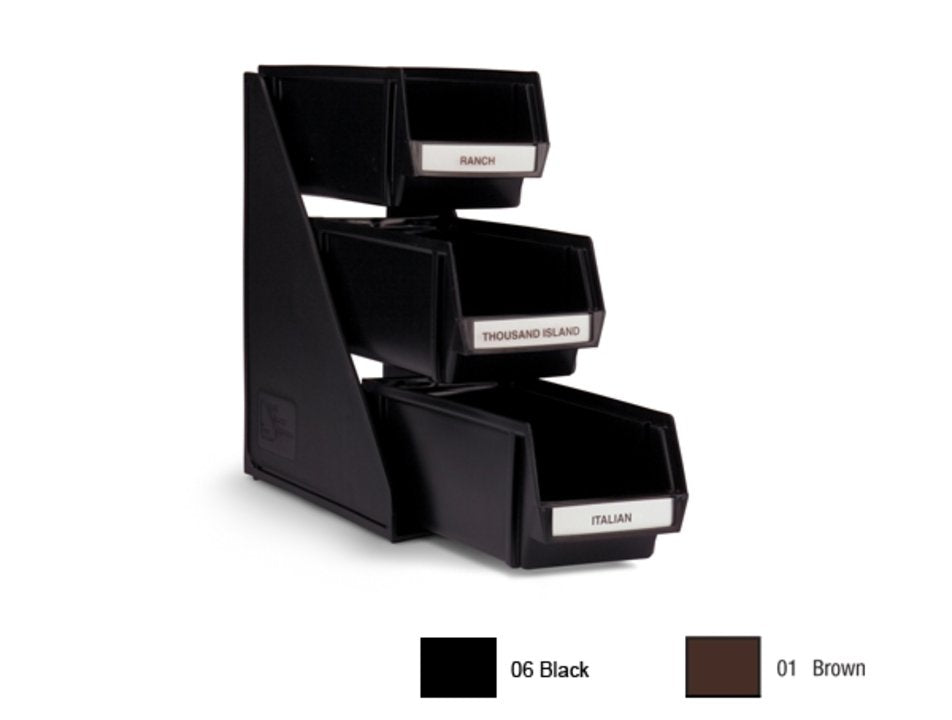 3-Tier Condiment Self-Serve Rack, Black, Traex 4843-06 - Jean's ...