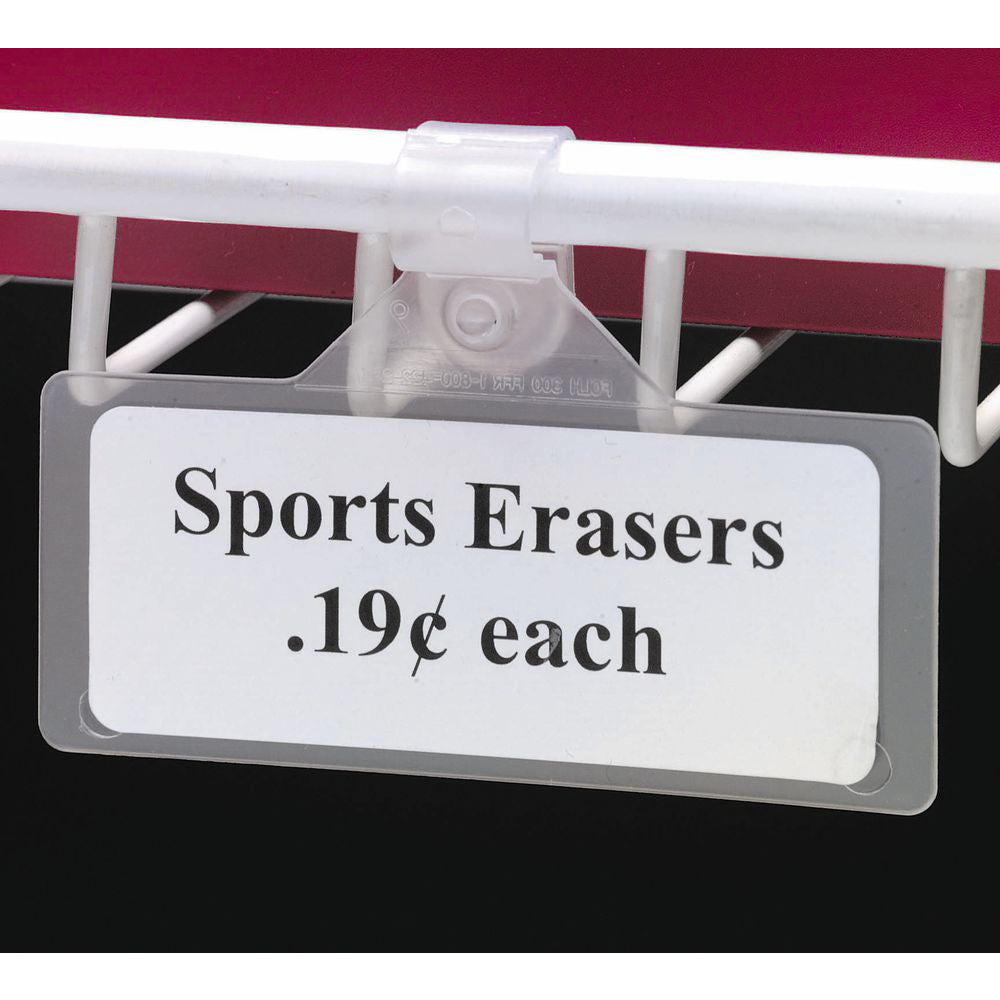 Hubert 98664 Fold-N-Hold Clear Plastic Clip-On Label Holder 3"L – Jean ...