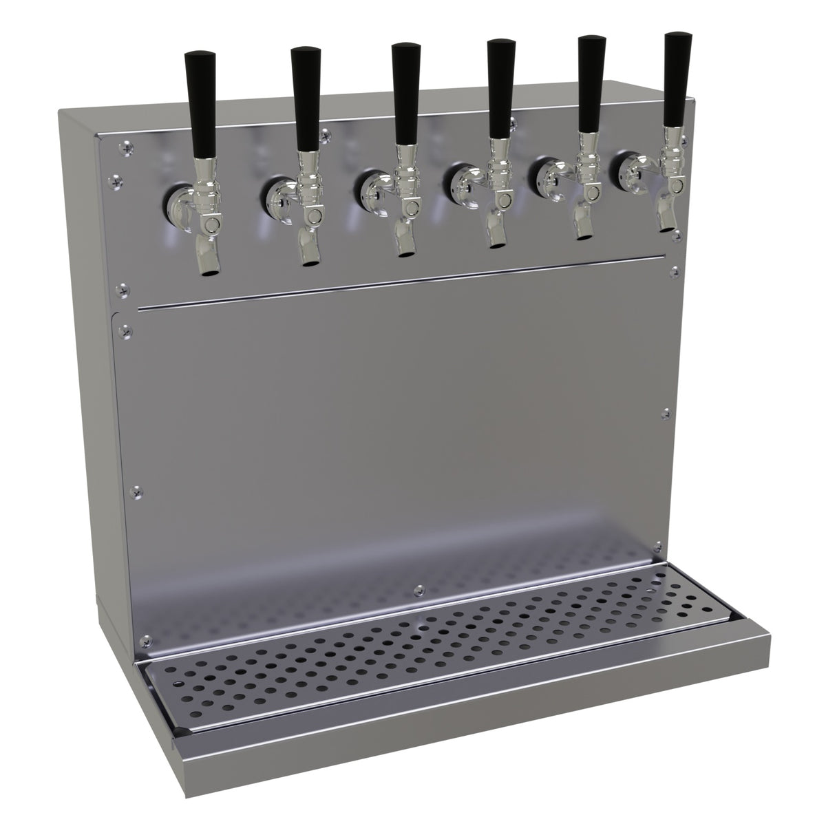 Glastender WT-6-SS Wall Mount Stainless Steel Beer/Wine Draft Dispensi ...