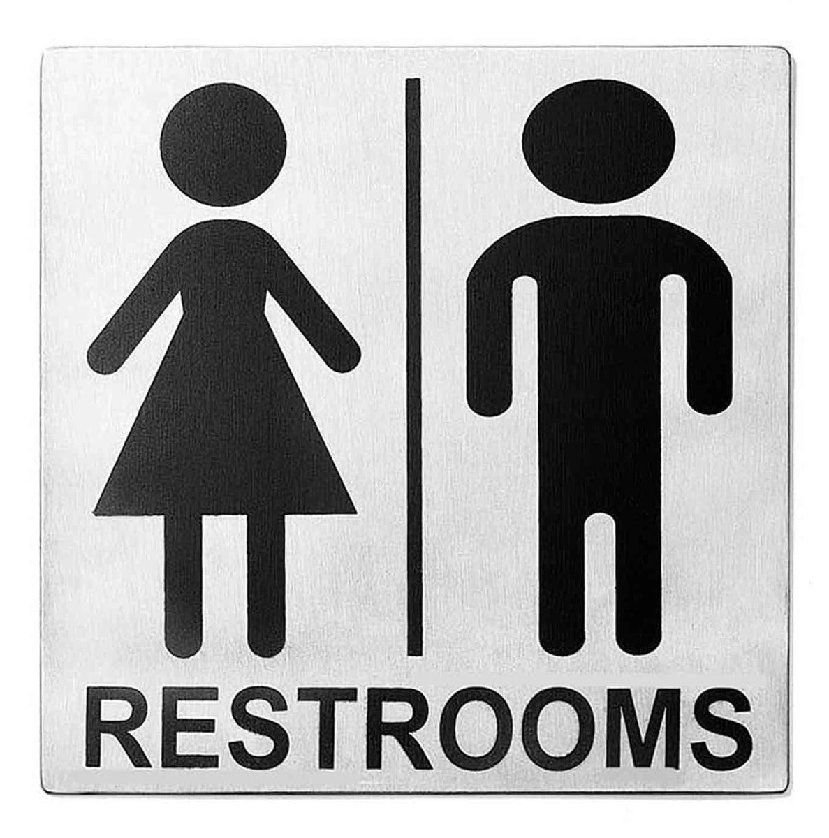 Tablecraft B12 Stainless Steel "Men/Women Restroom" Sign 5" x 5" – Jean ...