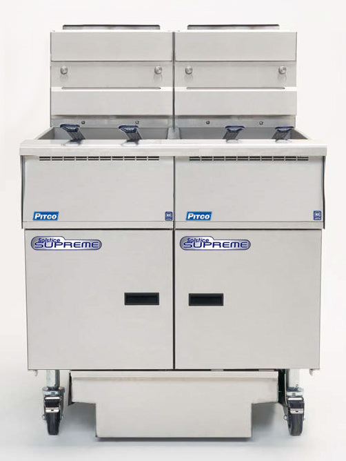 Pitco SSH55-2FD-SSTCS Gas Fryer w/ T-Stat Controls & Filter 100 lb ...