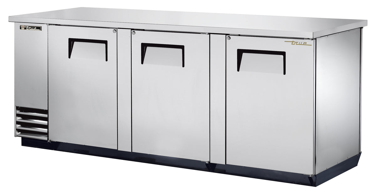 True TBB-4PT-S SS 3 Solid Door Pass-Thru Back Bar Cooler 90" – Jean's ...